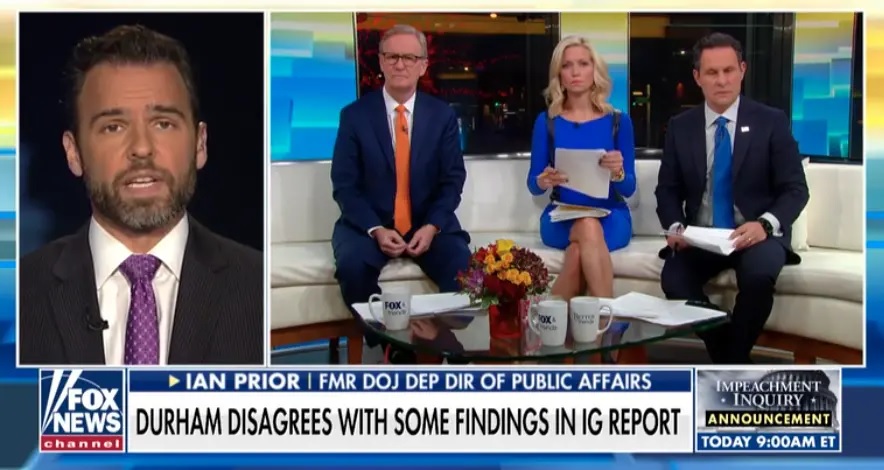 Former DOJ Official: Durham's Reaction to IG Report Means 'he's got the ...