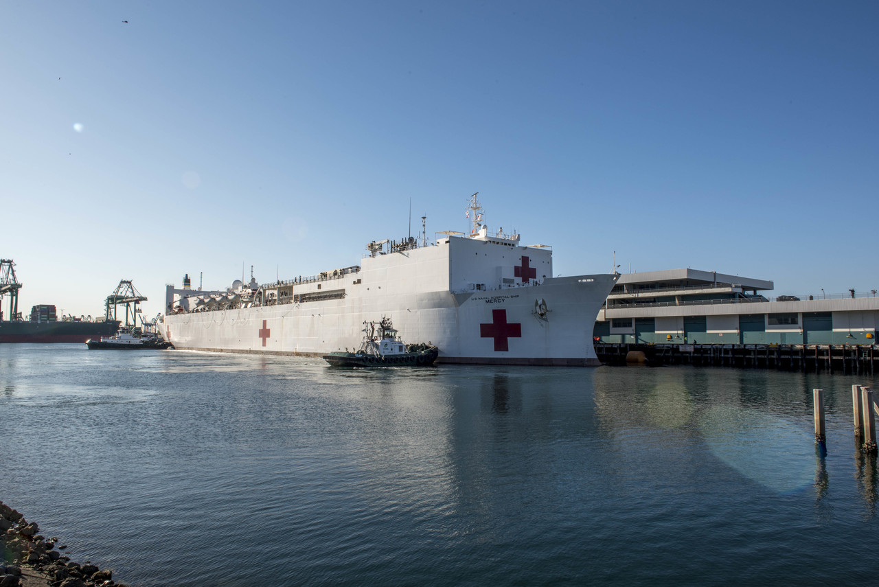 USNS Mercy Docked in LA: Lends Help for Coronavirus - C-VINE Network