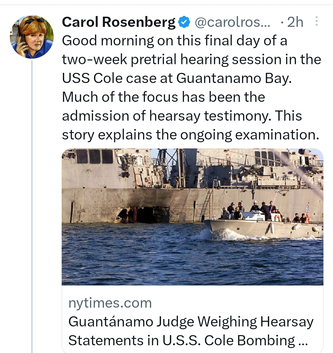 20 Years Later ~ USS Cole Bombing Case Remains in Pre-Trial at GTMO - C ...